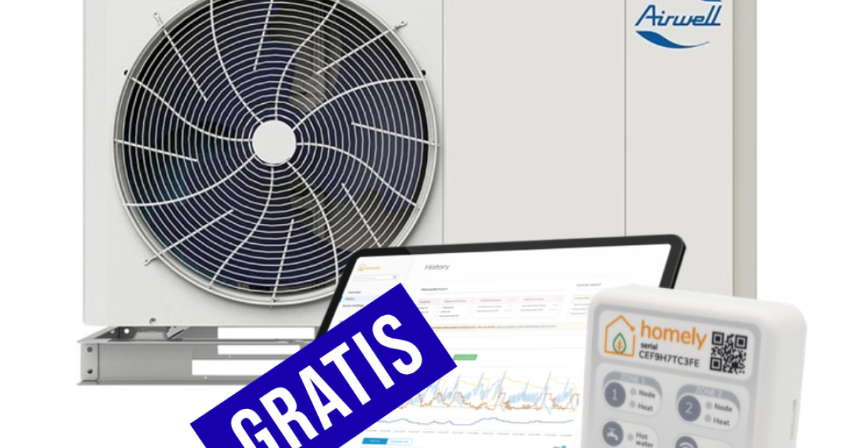 Airwell Airwell R32 Monoblock 10kW (Enkelfase) + Gratis Homely ...